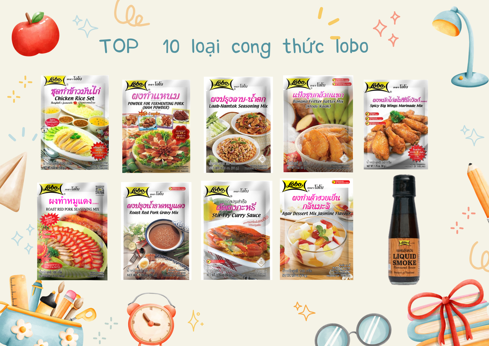 10 công thức nấu ăn từ gói gia vị Lobo - Viethai Trading